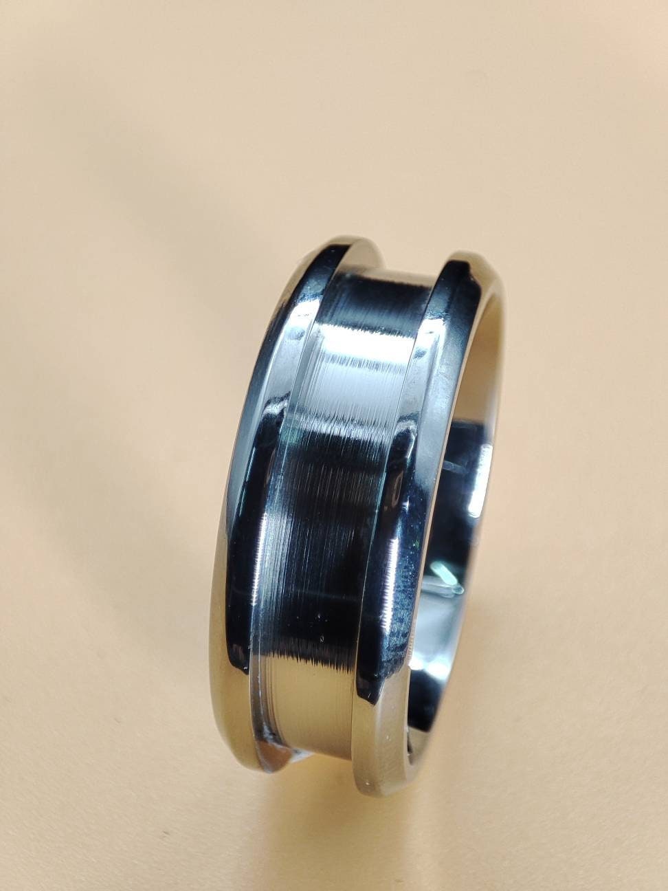 Titanium Channel Ring Blank - 8/4 - Bentwood Ring Supplies