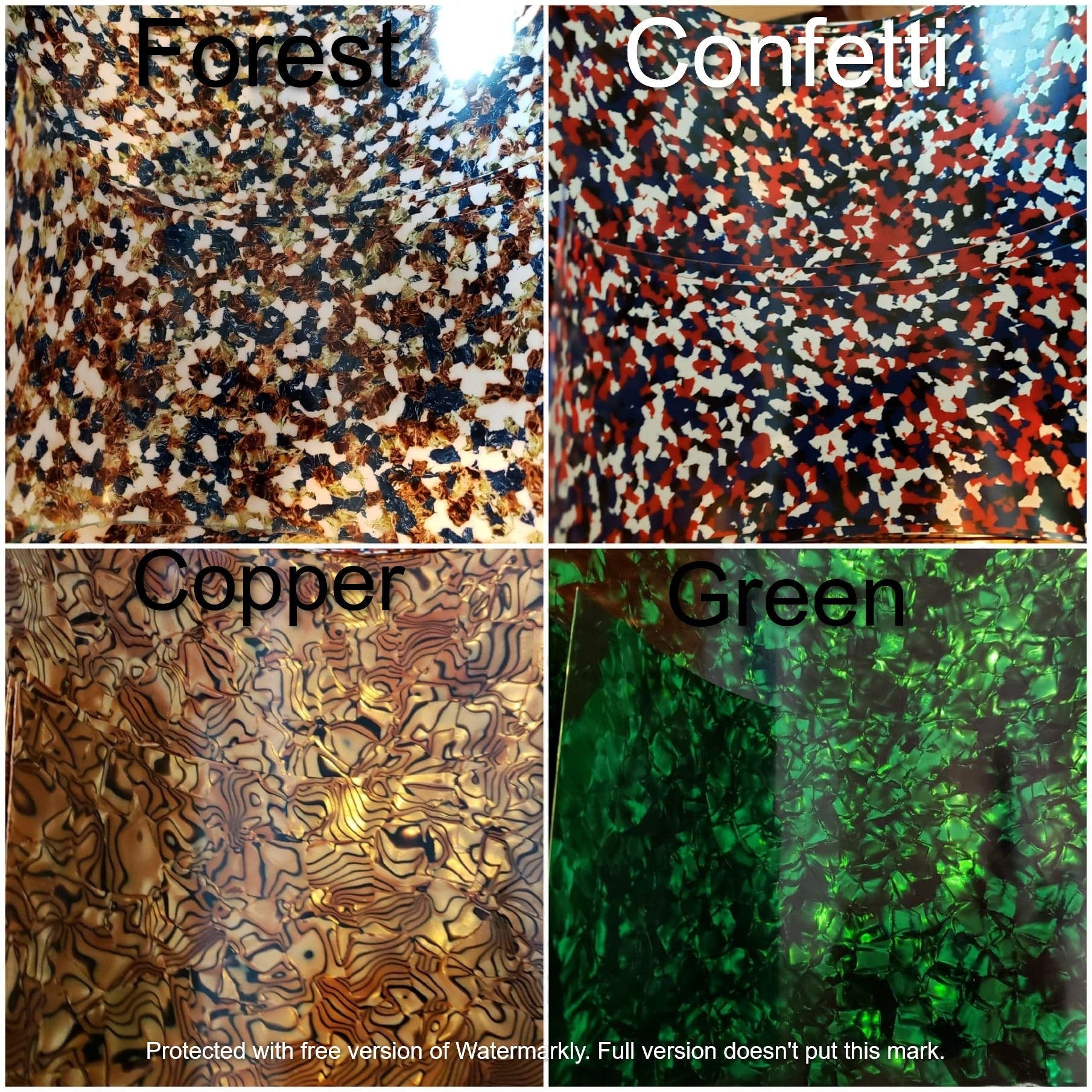 4x4 inch celluloid sheets | Bentwood Ring Supplies