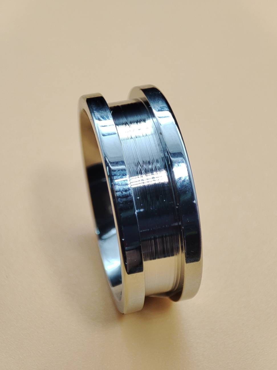 stainless steel channel ring blank - 8/4 | Bentwood Ring Supplies