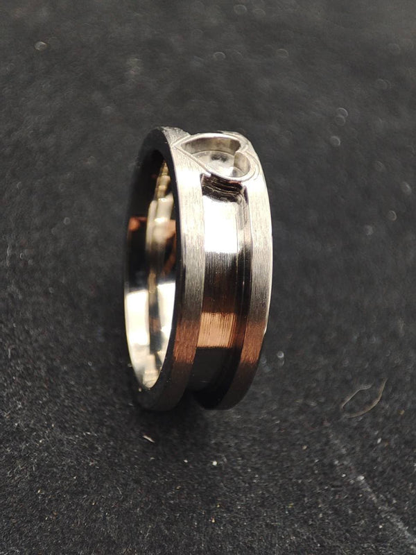 Titanium Heart Focus Ring Blank | Bentwood Ring Supplies