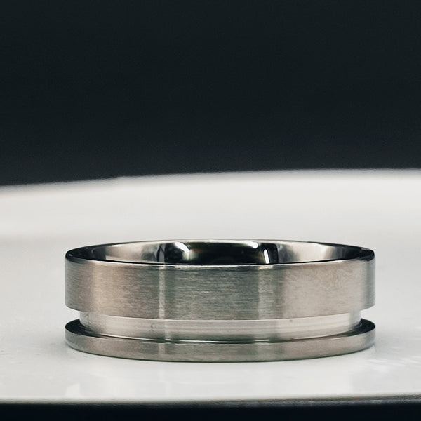 Titanium Offset Channel Ring Blank | Bentwood Ring Supplies