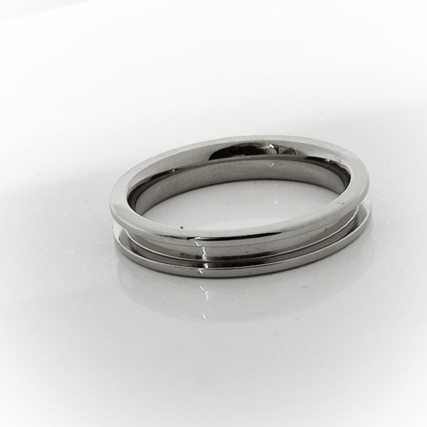 Titanium Channel Ring Blank - 4/2 - Bentwood Ring Supplies